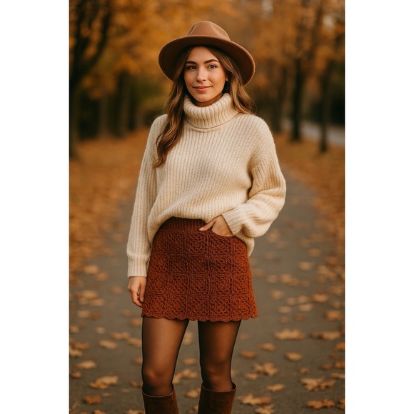 Princess Polly | Skirts | Y2k Women Sm Crochet Knit Mini Skirt Boho ...